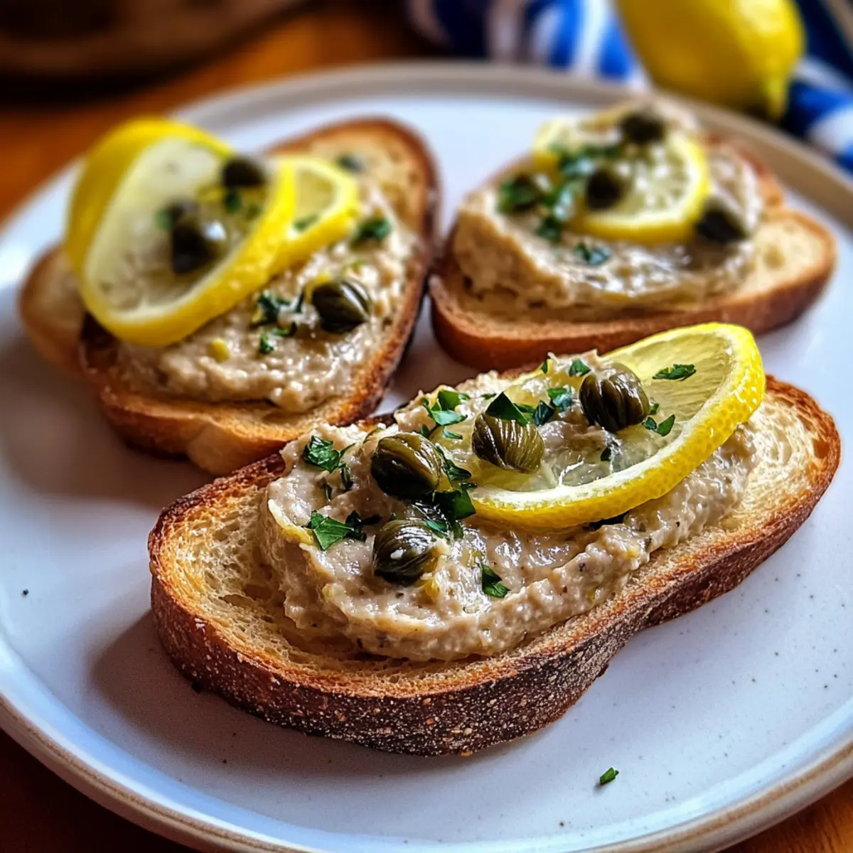 Irresistible Lemon Caper Sardines Pâté Crostini - Easy & Delicious