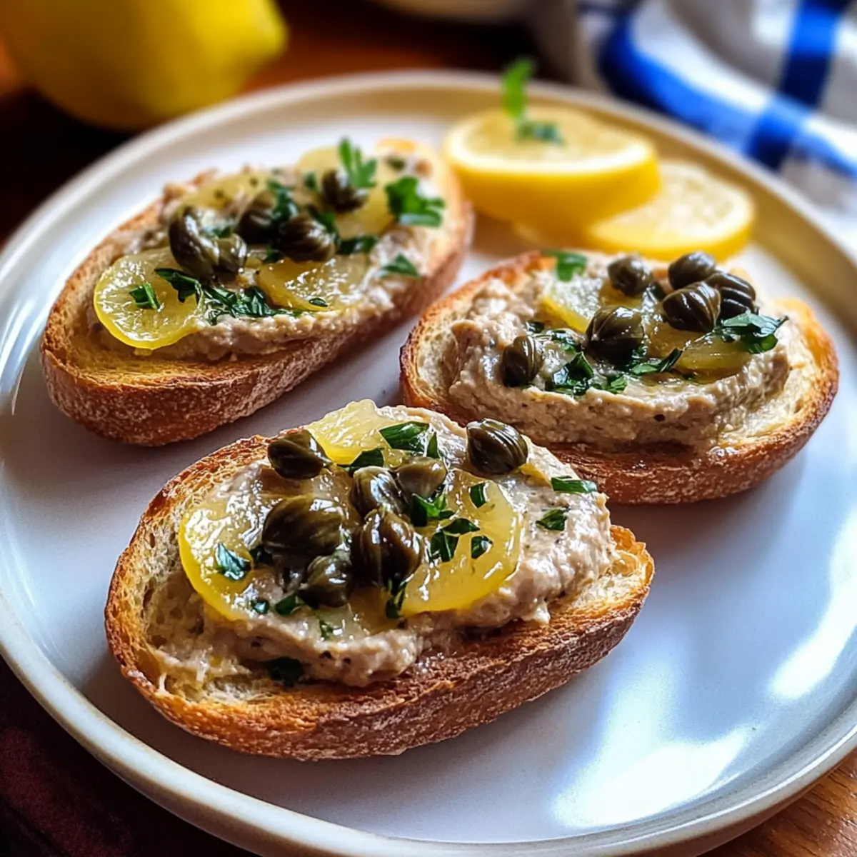Irresistible Lemon Caper Sardines Pâté Crostini - Easy & Delicious